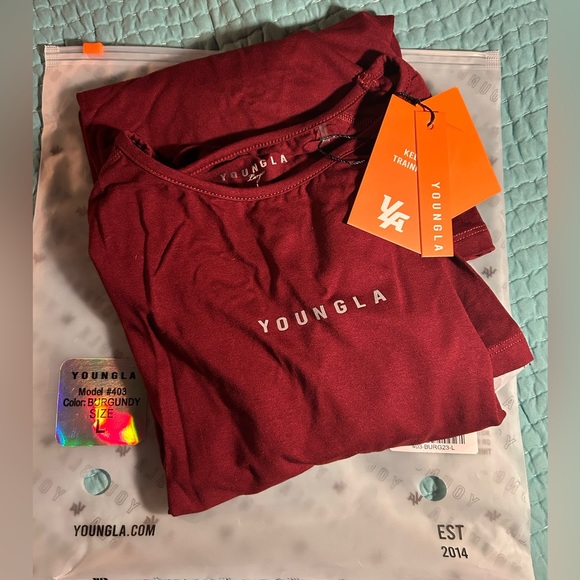YoungLA | Shirts | Nwt 43 Elite Tees Burgundy Youngla Large | Poshmark